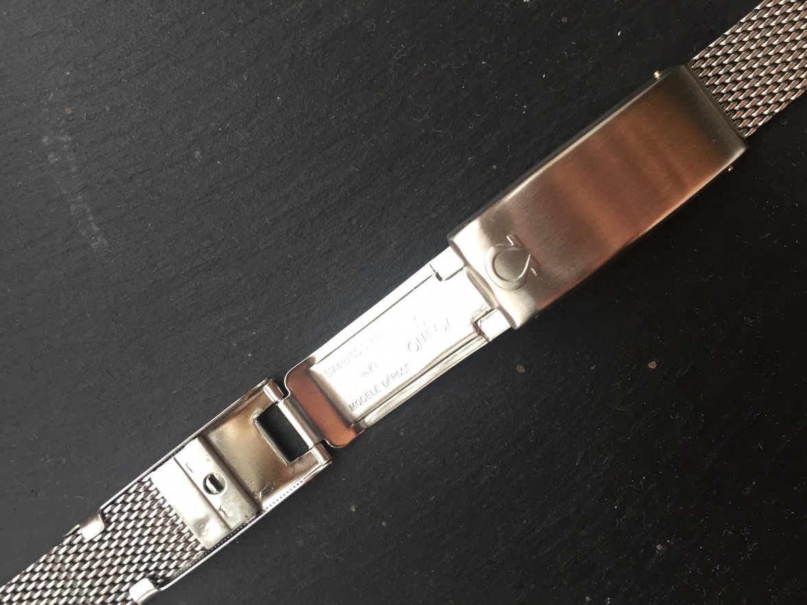 OHPF - Omega chronostop Milanese 18MM mesh bracelet with depoyant ...