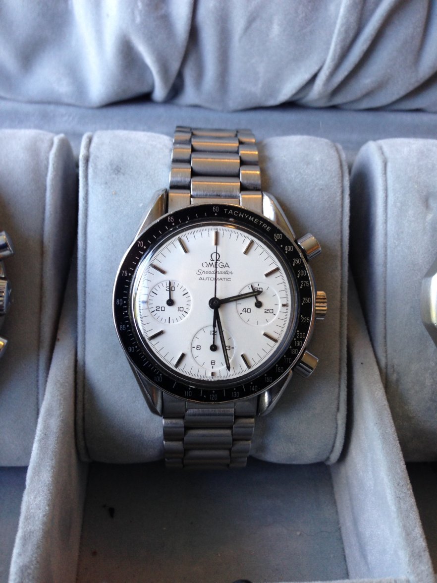 Omega Speedmaster Reduced 1750032 Calibre1140 white face value | Omega ...