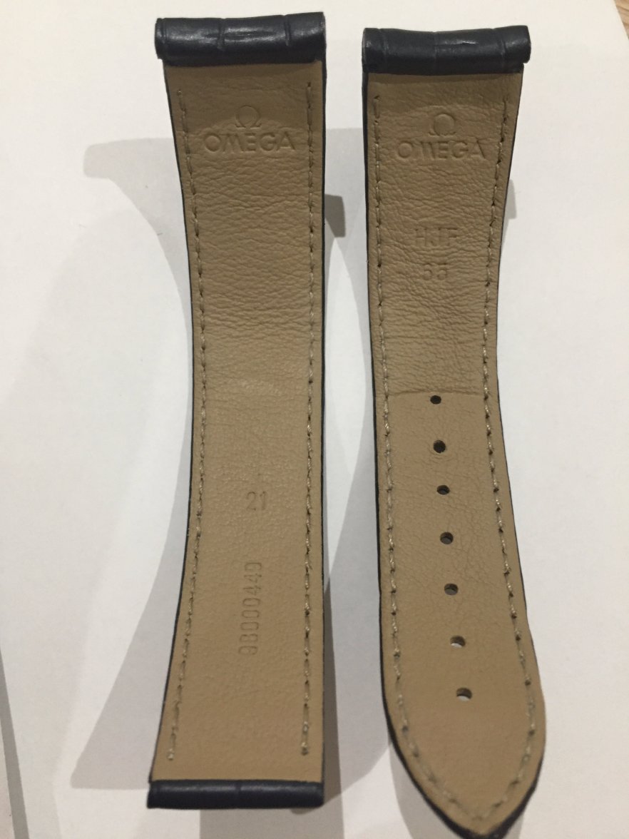 SOLD - Omega Dark Blue Alligator Deployant Strap | Omega Forums