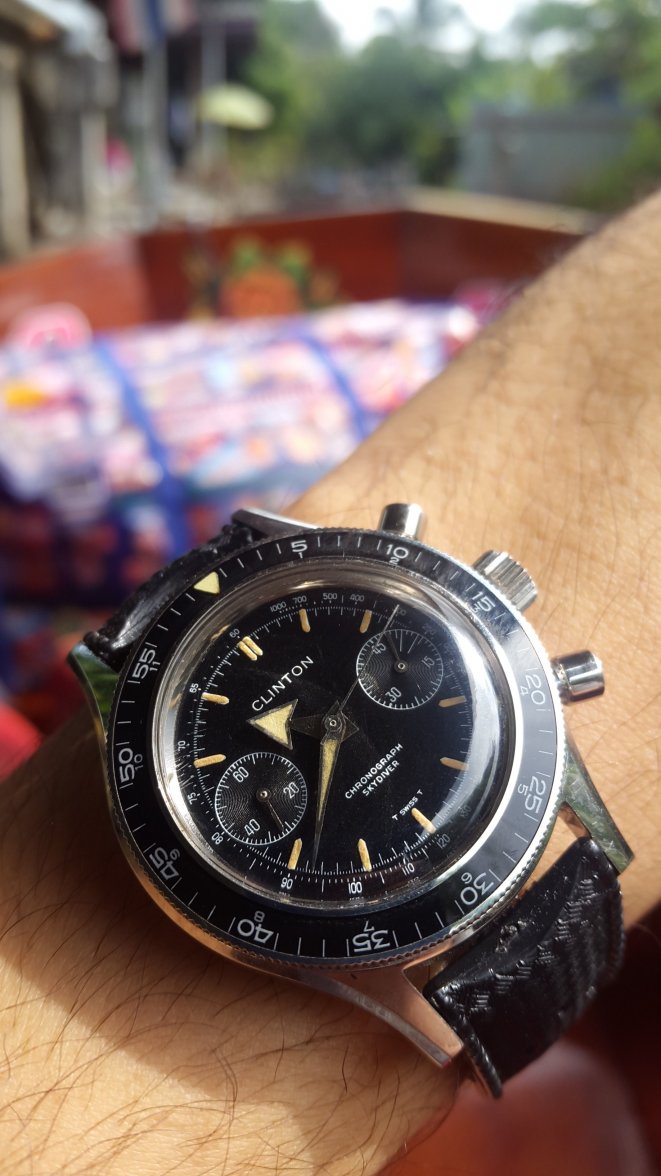 SOLD - Clinton Skydiver - Vintage Chronograph PRICE DROP | Omega Forums