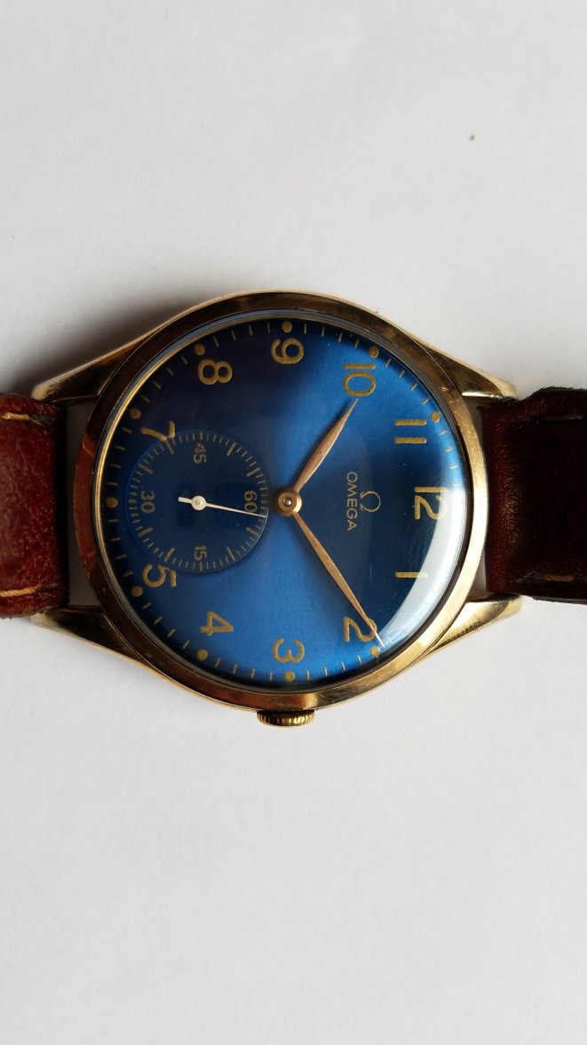 Question about 40's blue face gold International collection watch ...