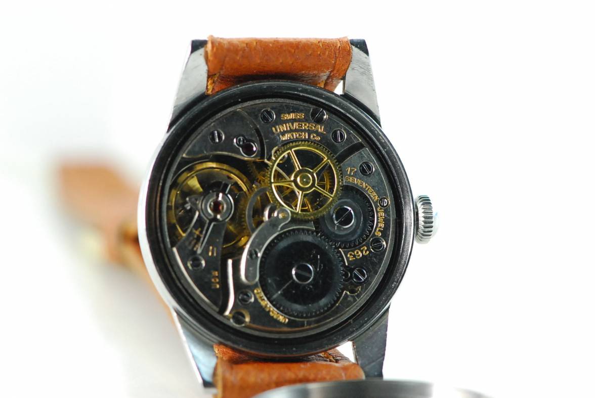 SOLD - Vintage Universal Geneve Military Style-Clean, Original Dial ...