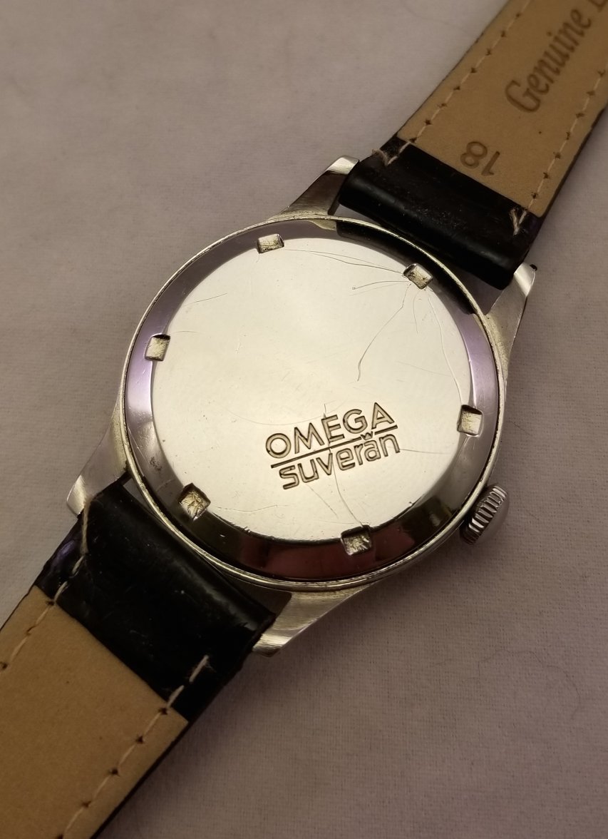 SOLD - OMEGA 2400-7 Suveran “Military” Grey Radium Roman Numeral Dial ...