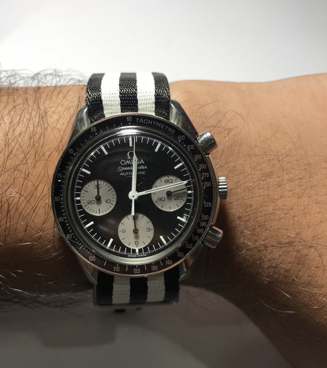 OMEGA Speedmaster Reverse Panda with #Speedytuesday Nato Strap | Omega ...