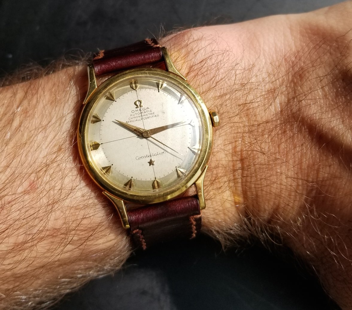 SOLD - OMEGA First Reference Constellation 2648 Arrowhead Crosshair 18K ...