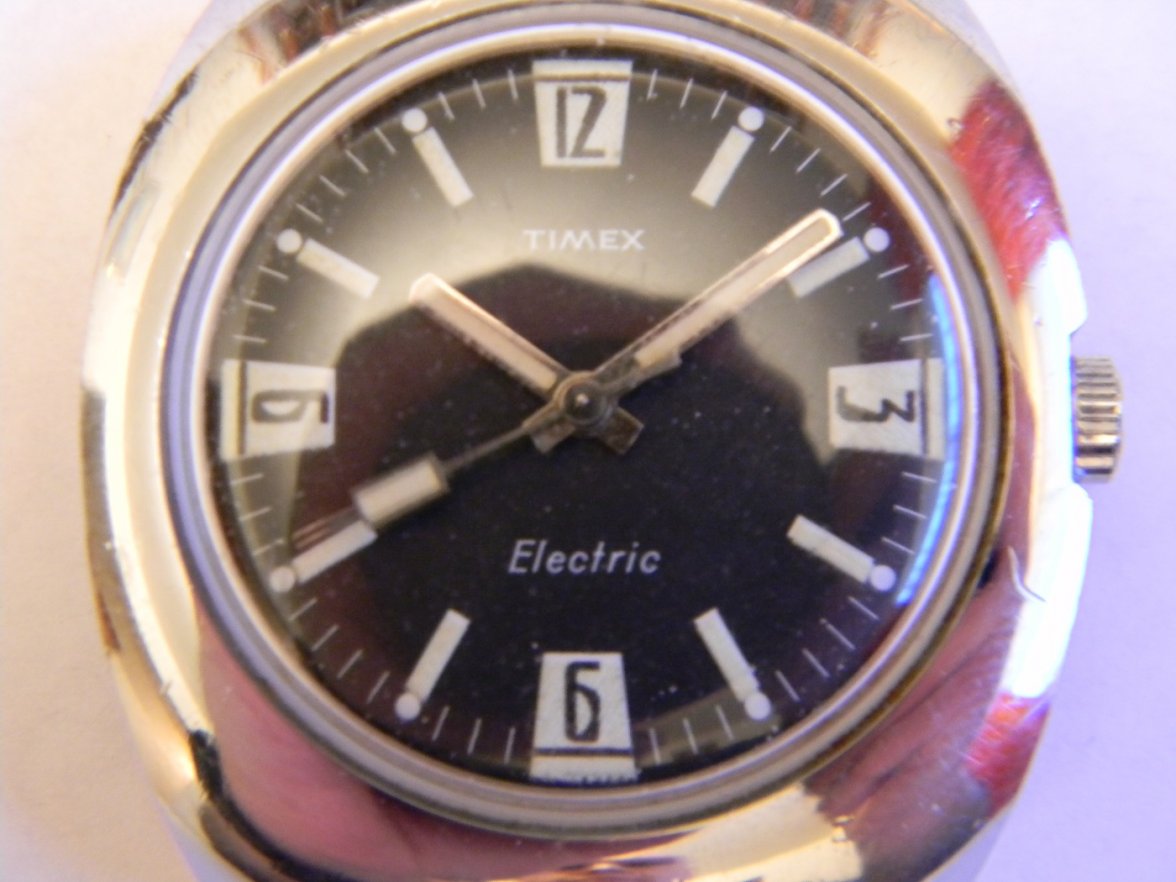 SOLD - TIMEX Vintage Electric cal. 40 Incredible Black Luminous Dial ...