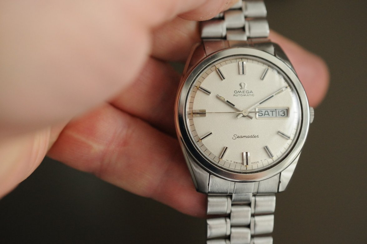 SOLD - Omega Seamaster 166.032 "Sparkle" Day/Date 1098/540 $950 USD ...