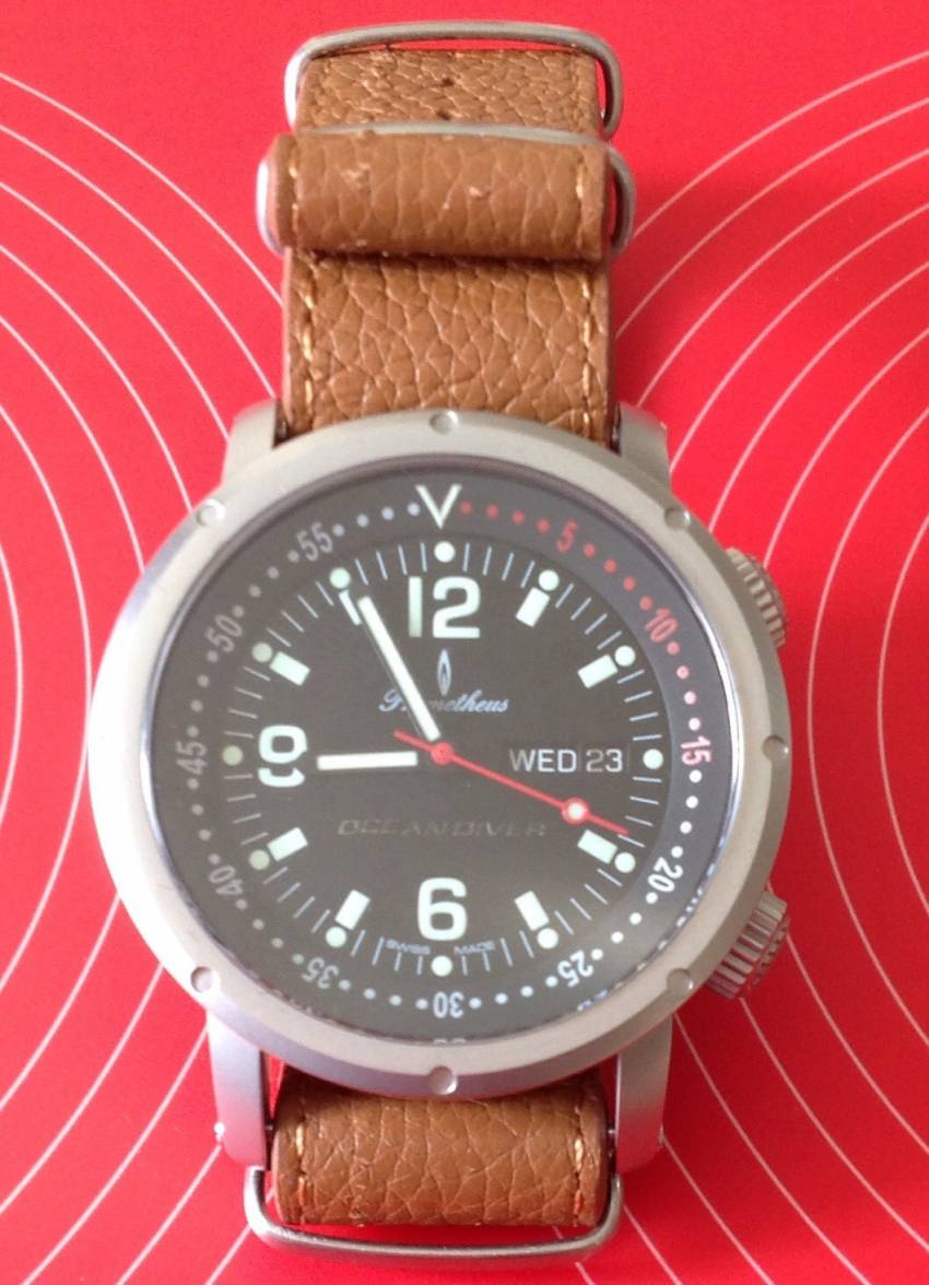 SOLD - Prometheus Watch Company Ocean Diver Day/Date | Omega Forums