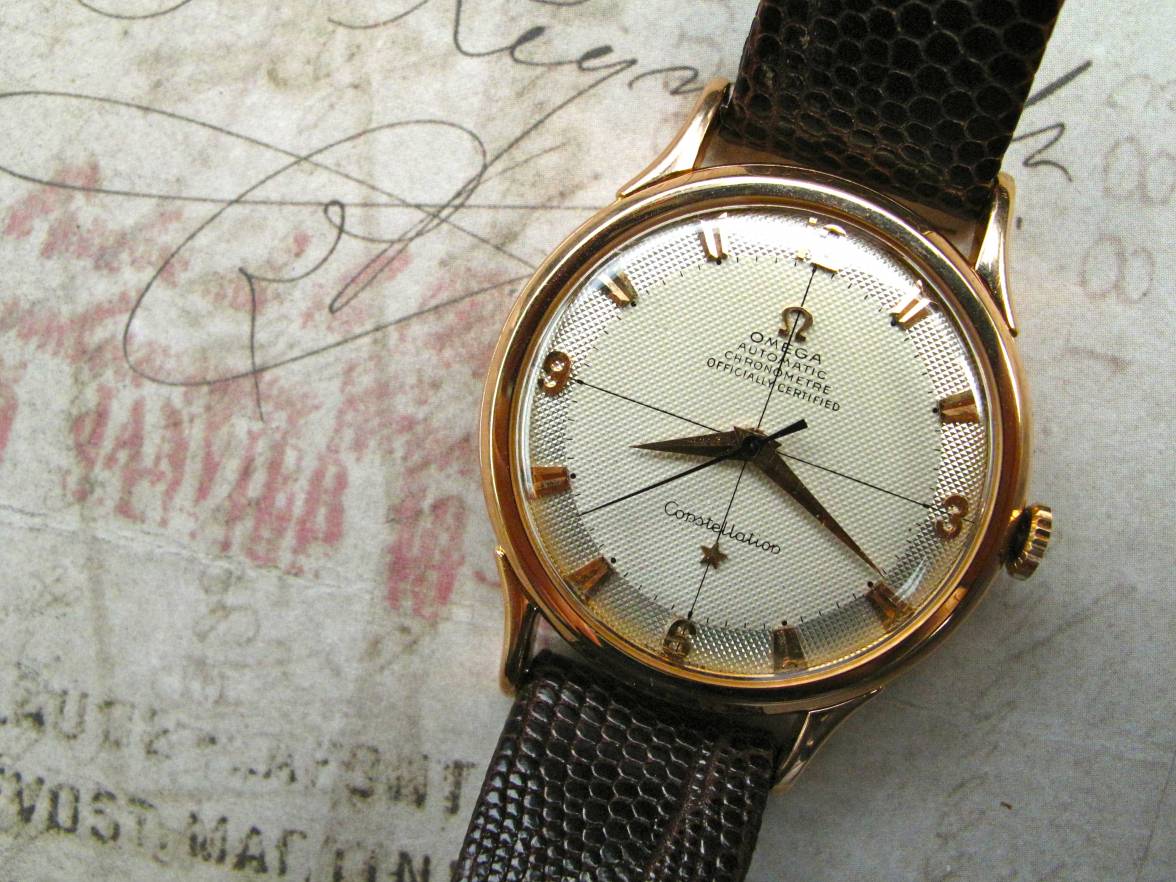 SOLD - Exceptionally Rare 1950's 18k Pink Gold Honeycomb Omega ...