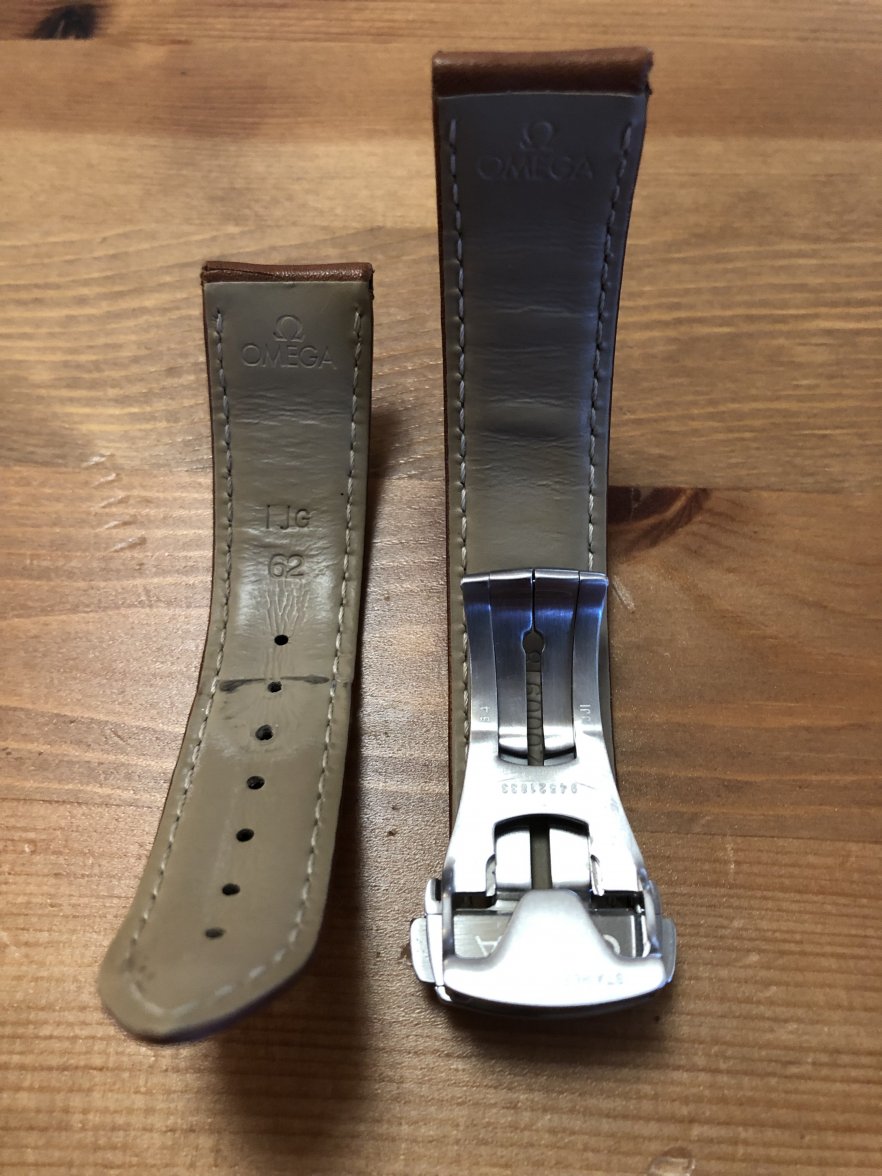 SOLD - OEM Omega Deployant Clasp with Bariena Leather Strap 20mm ...