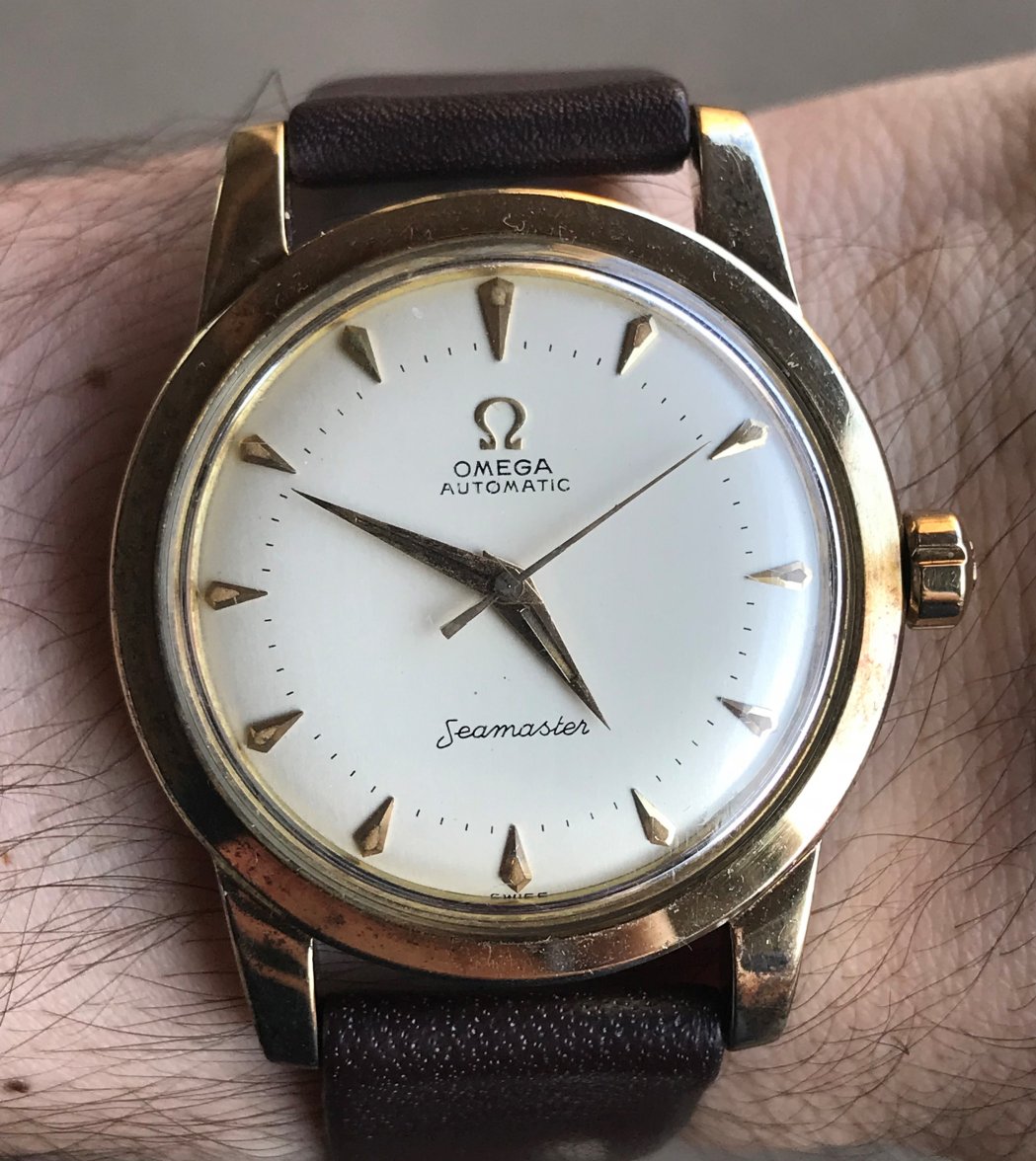 SOLD - Omega Seamaster 2577-22 cal 354 - gold capped w/ very clean dial ...