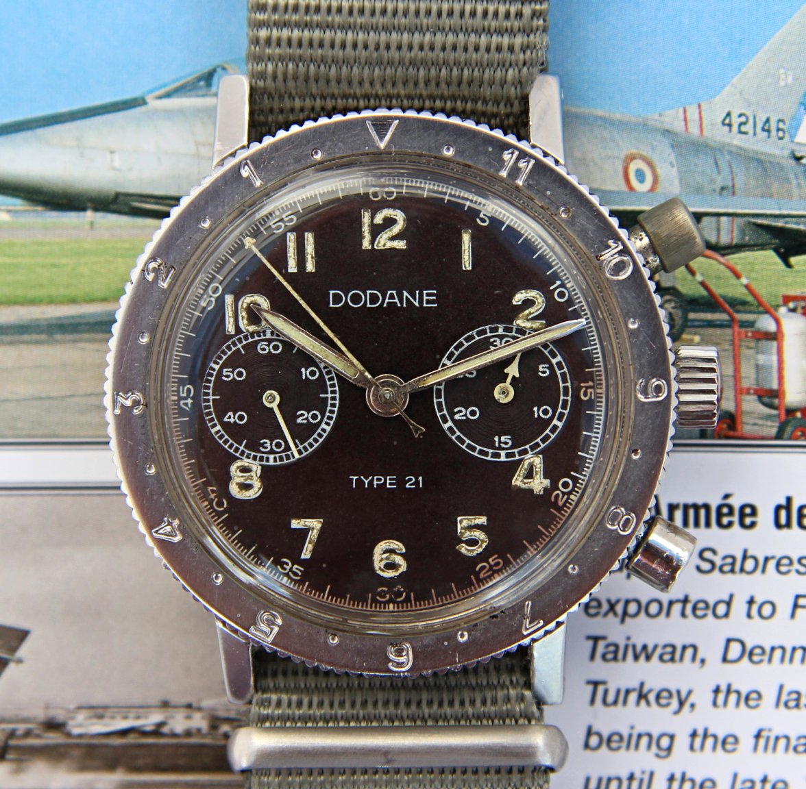 SOLD - REDUCED: Vintage Dodane Type 21 Tropical Dial Military ...