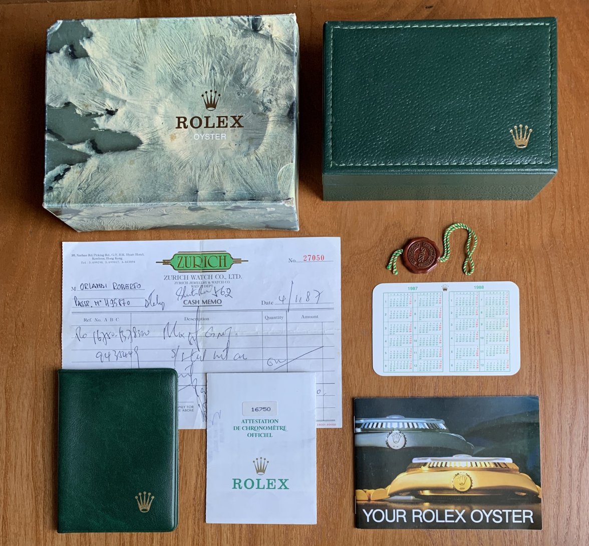 SOLD - Rolex GMT Master "Pepsi" 16750 unpolished, full set with ...