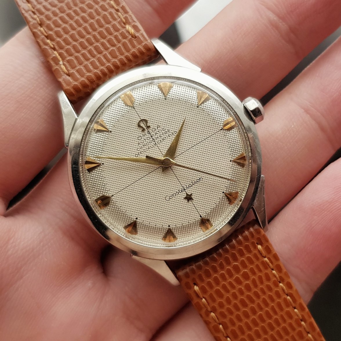 SOLD - Omega Constellation Ref 2648-1 Waffle Crosshair Dial Arrowhead ...