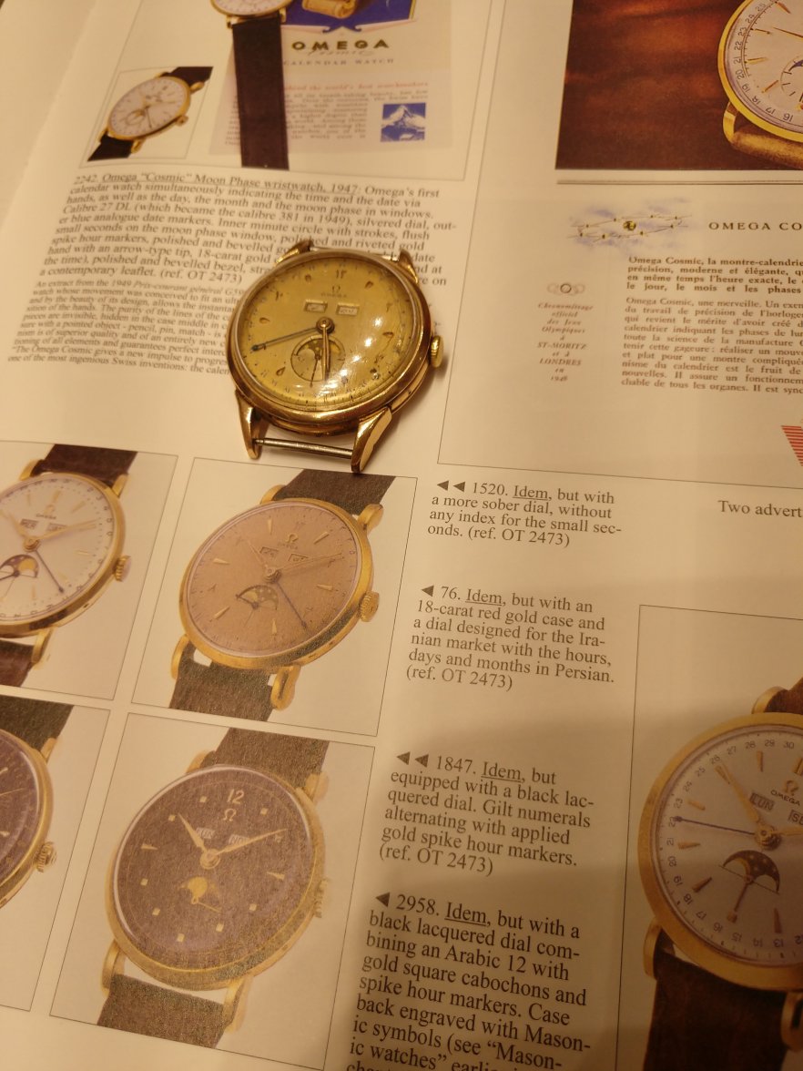 1947 omega cosmic moonphase watch - Persian dial | Omega Forums