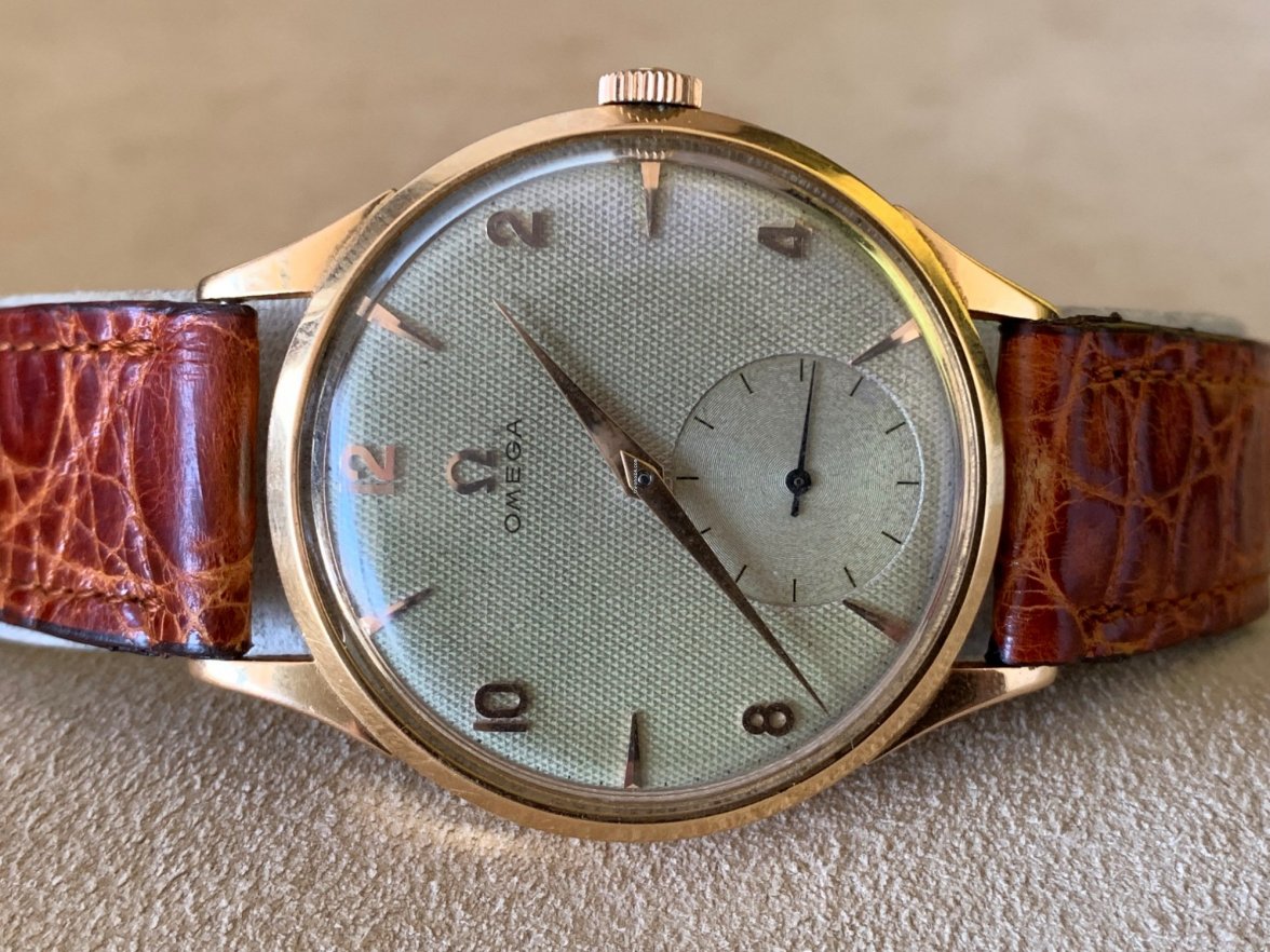 Omega vintage cal. 266 18ct gold linen dial | Omega Forums