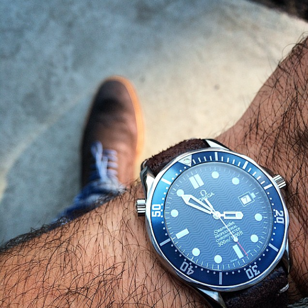 Suede blue strap. | Omega Forums