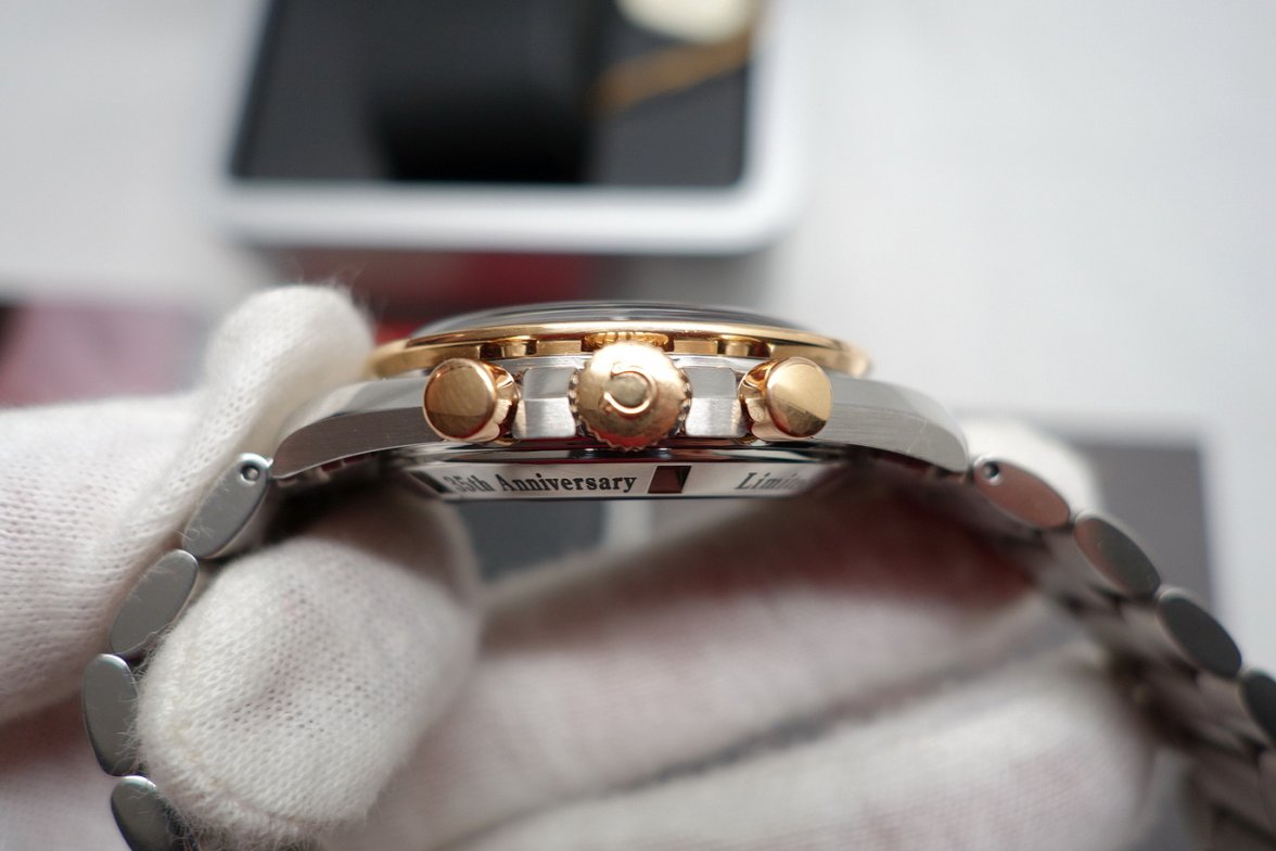 SOLD - Omega Speedmaster Apollo 15 35th Anniversary SS/Gold Limited Ed ...