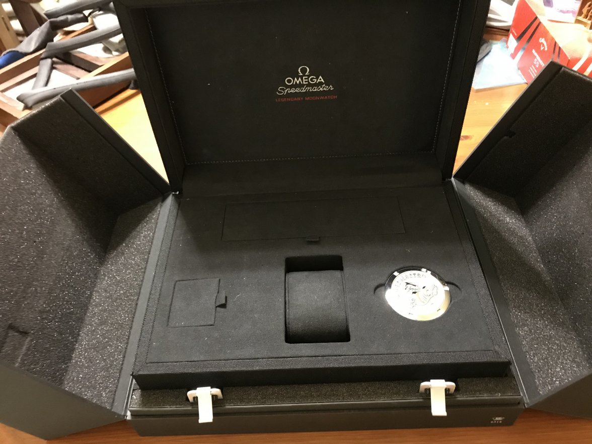 SOLD - Modern Speedmaster Box With All Accessories | Omega Forums